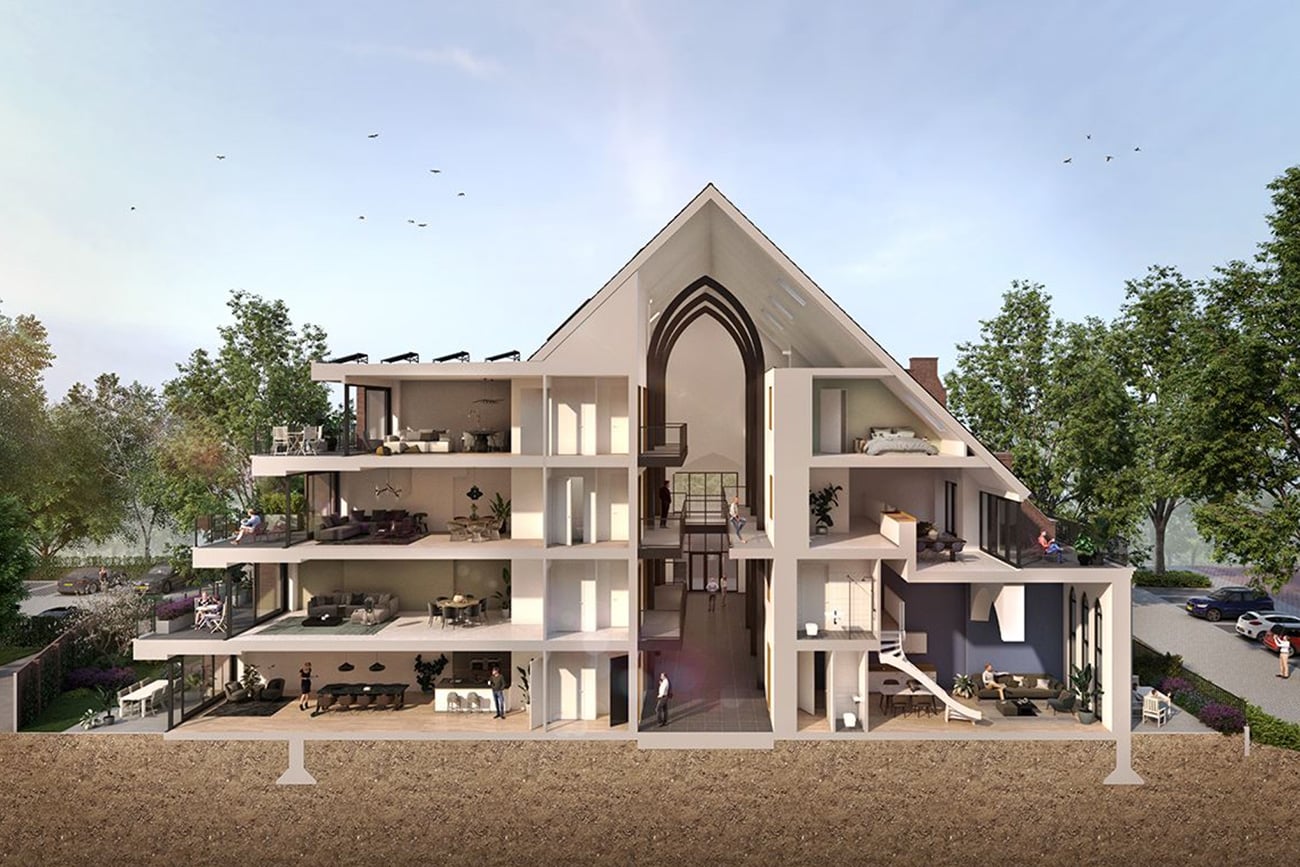 Herbestemming in Valkenswaard. Wonen in oude Antonius van Paduakerk