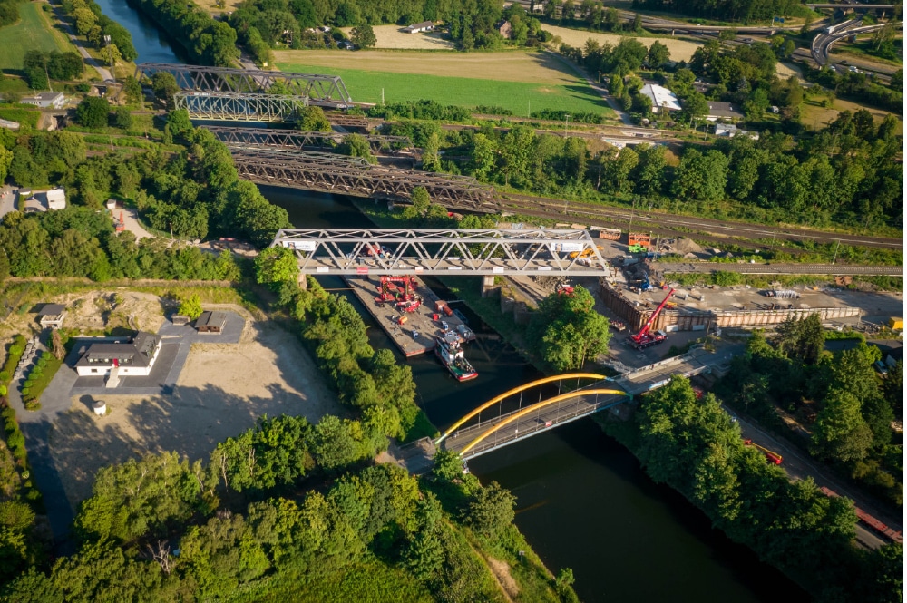 Bruggen verzetten in Duitsland