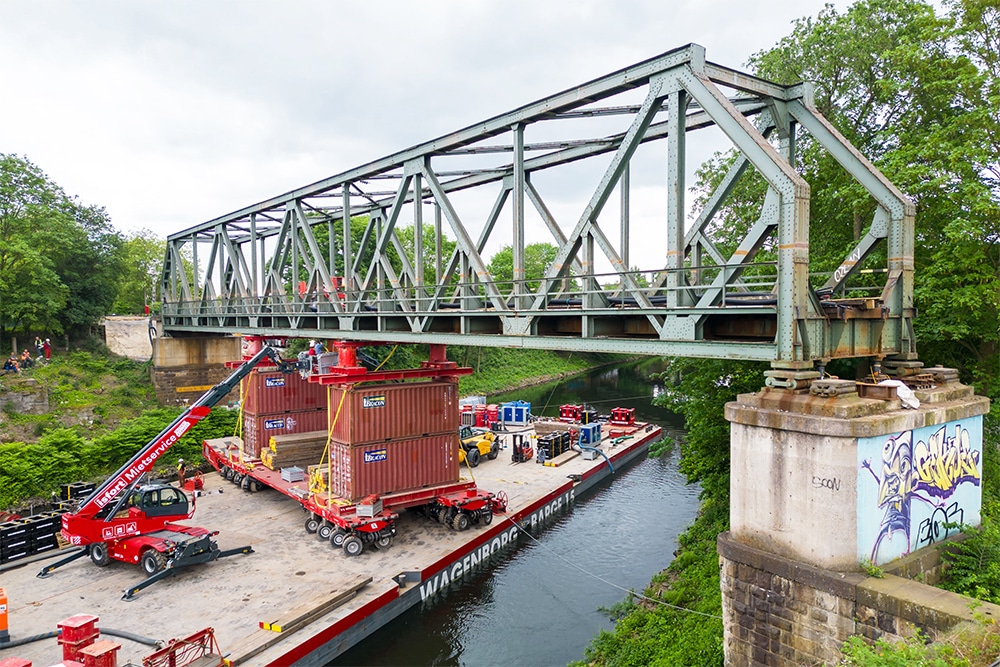 Bruggen verzetten in Duitsland