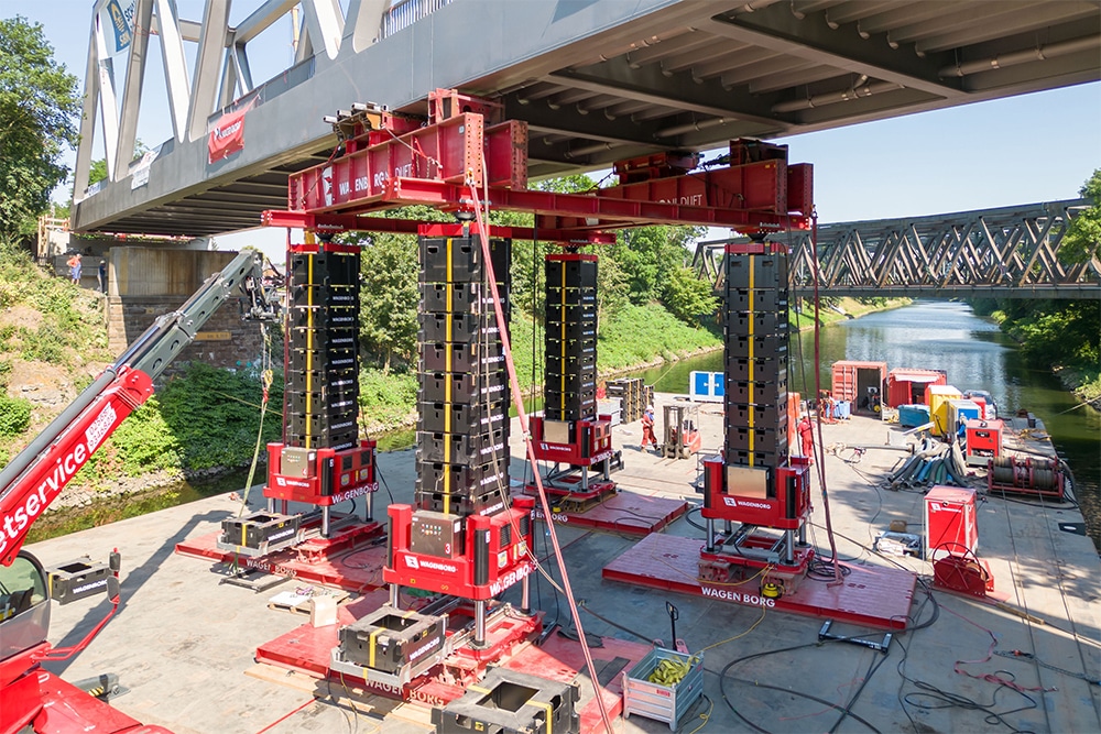 Bruggen verzetten in Duitsland